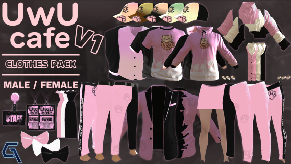 Global Shop Clothes | UwU Cafe V1 – Clothes Pack [M/F] (Escrowed)