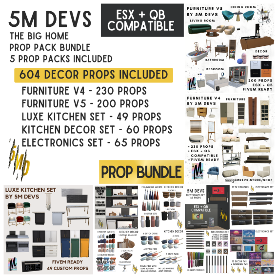 MadeByLex · The BIG Home Prop Pack Bundle - ESX + QB - 5M Devs by Lex420