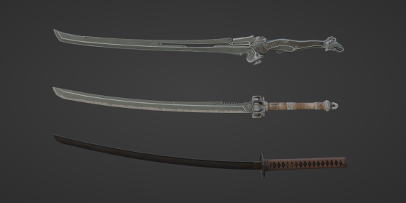 DearestMods | [Weapon] 3 Katanas