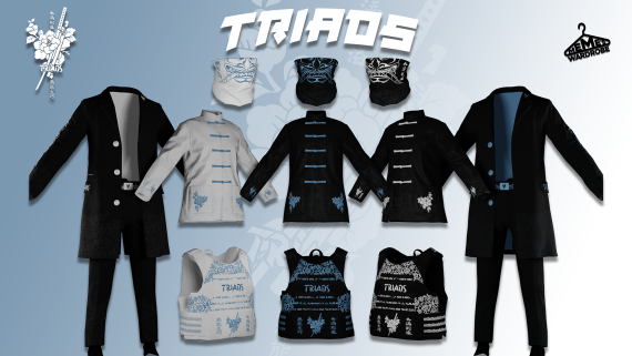 Memes Wardrobe · Triads Gang Clothing Package [Blue]