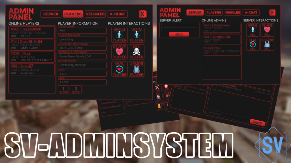 ScriptV FiveM | [ESX] SV-ADMINSYSTEM{1.1.0}
