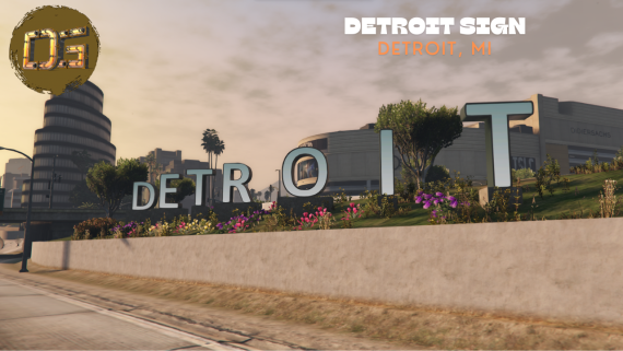 DOMO G CUSTOMS · DETROIT SIGN