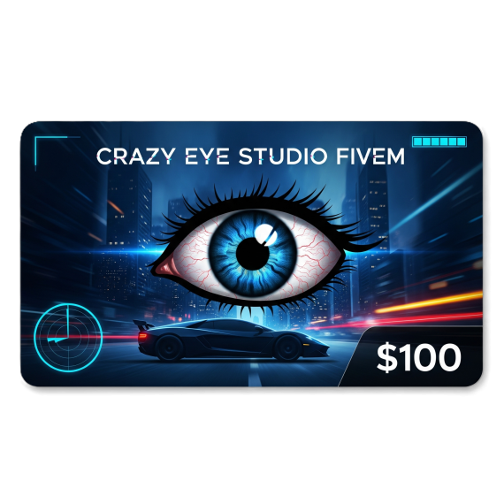 crazy eyes studio · $100 CES Gift Card