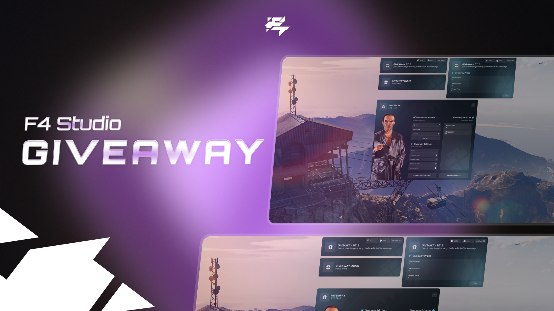 F4 Studio | Premium FiveM Scripts, QBCore & ESX Mods | Tebex Store