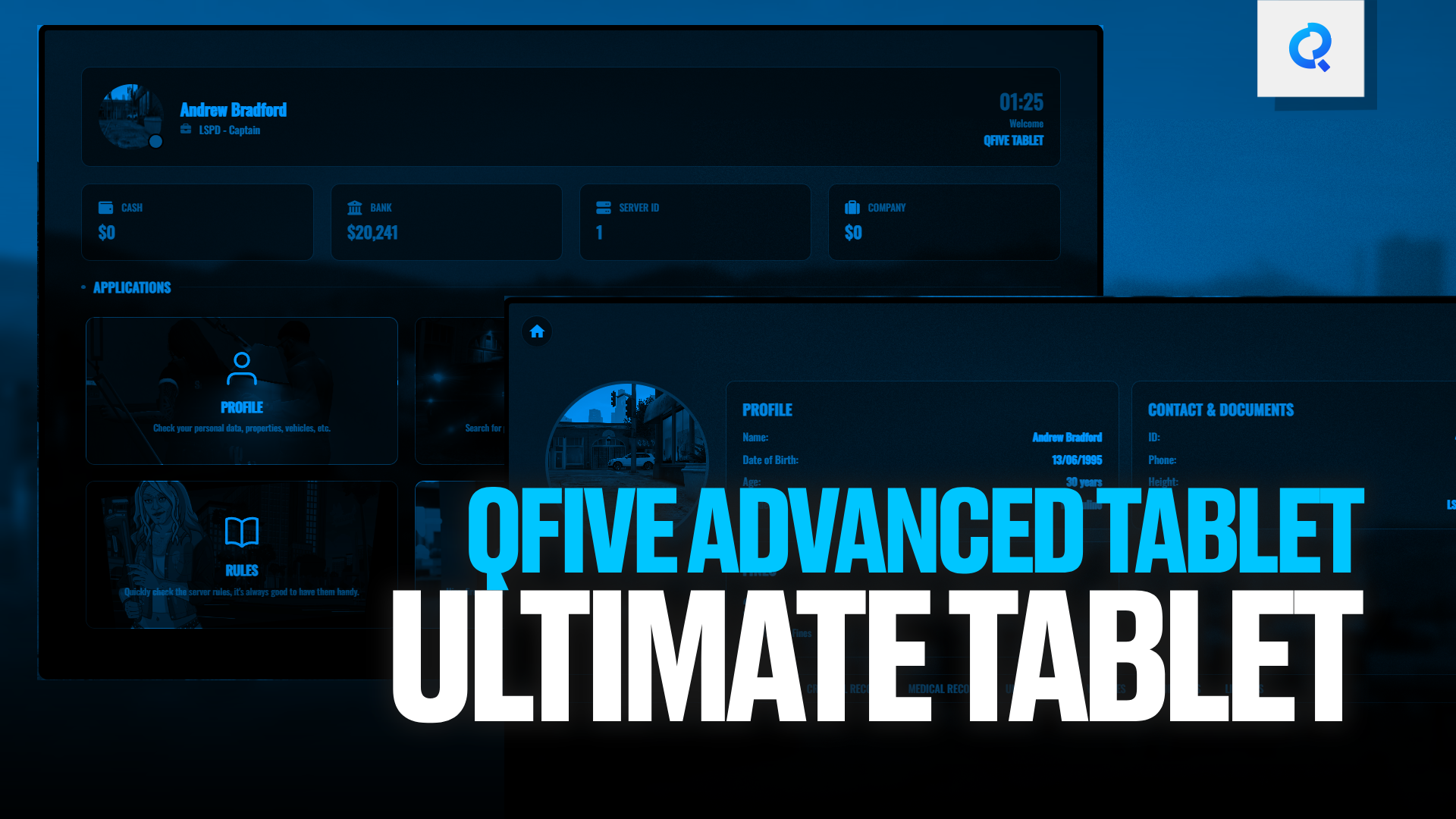 Qfive | Advanced Tablet | All JOBS | Police • EMS • Business • Custom ...