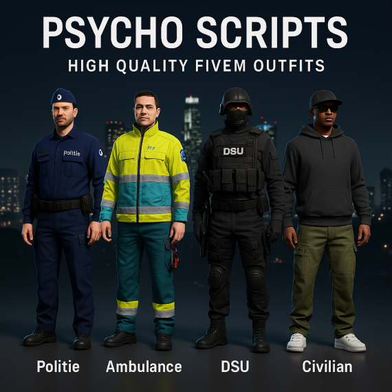 Psycho Scripts · 🧥 FiveM Clothing Package - POLICE | AMBU | DSU | CASUAL
