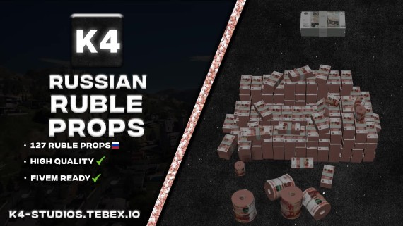 K4 STUDIOS · Russian Ruble Money Props