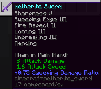 Vanilla Haven · Netherite Sword