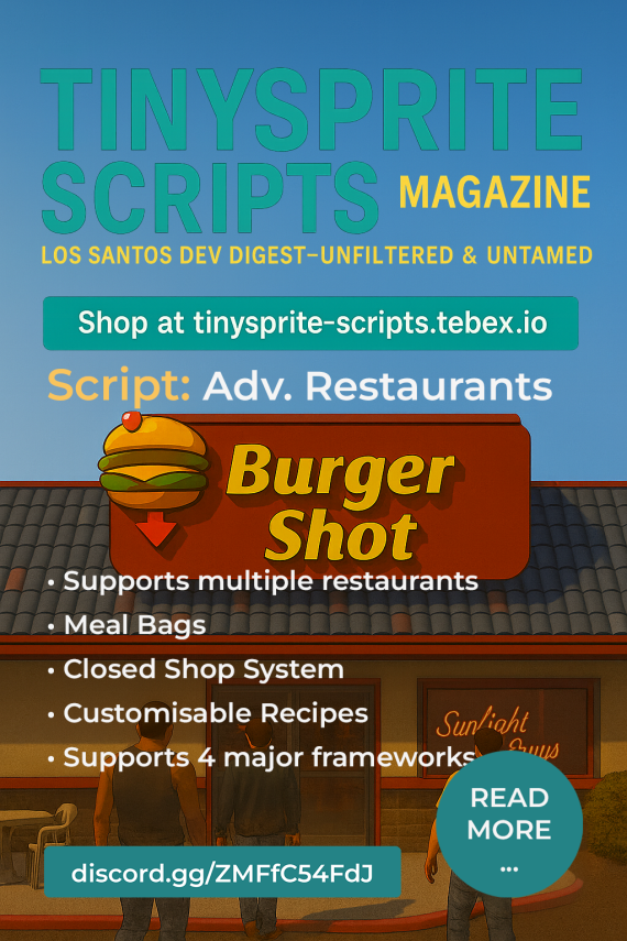 TinySprite Scripts · 🍔Advanced Restaurant Creation