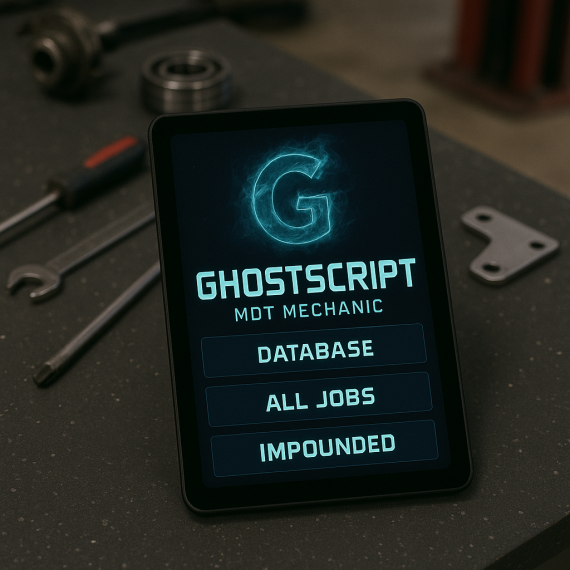 GhostScript · 📱 MDT Mechanic System | FiveM Mechanic Tablet & Impound & Camera ENGLISH VERSION