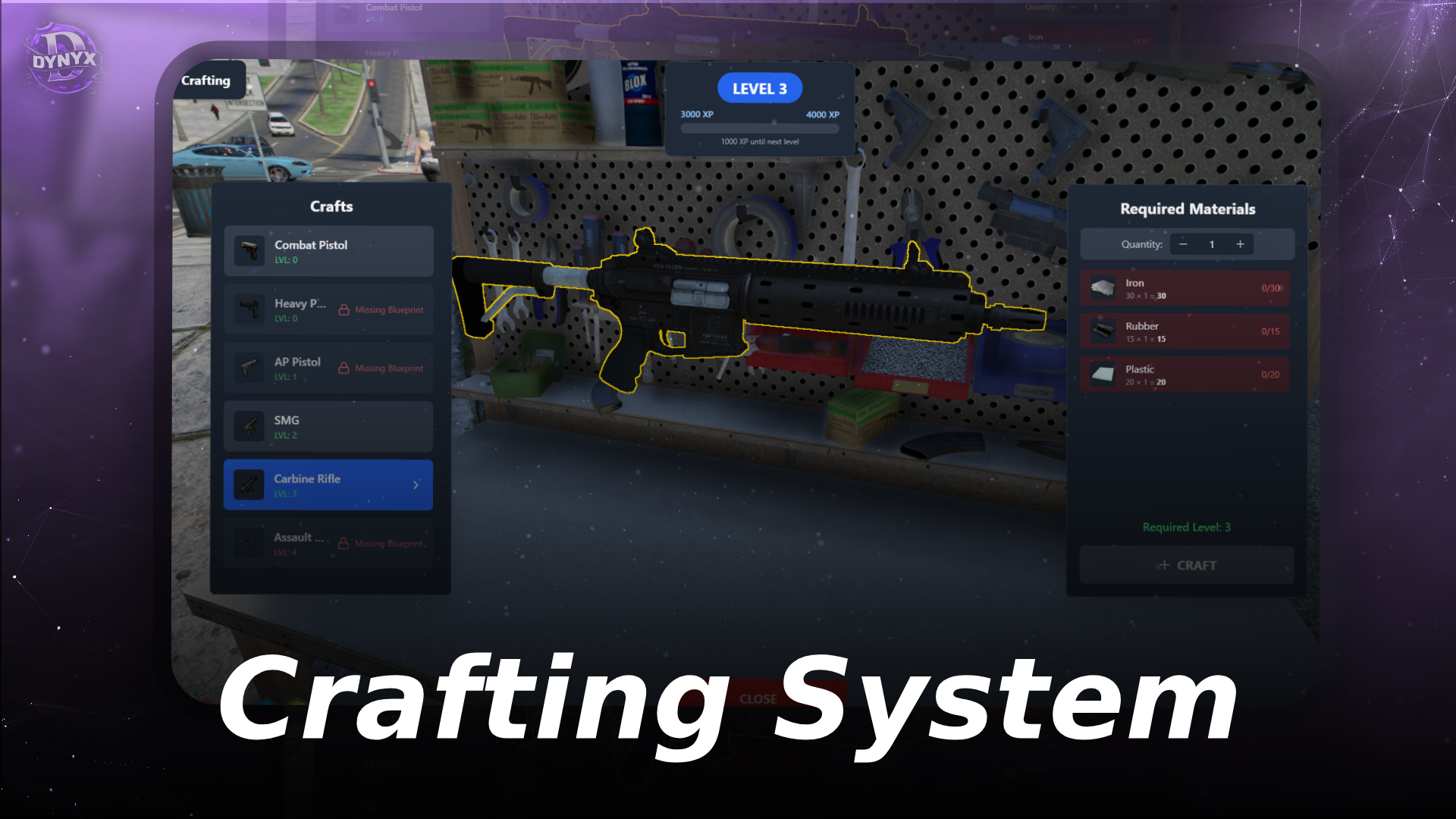 Crafting System | FiveM Script | Dynyx Scripts