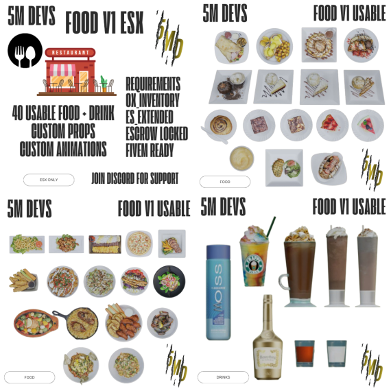 MadeByLex · Food V1 Usable Items - ESX - 5M Devs by Lex420