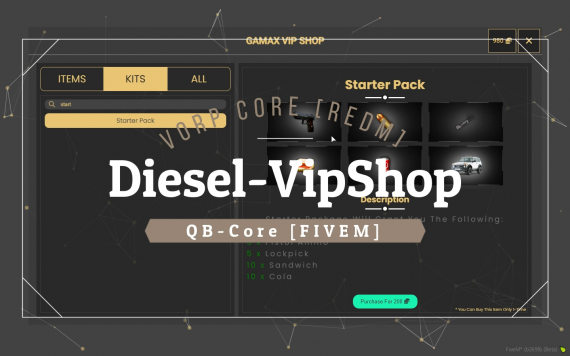 Diesel-Scripts | [QB-Core] Diesel-VipShop