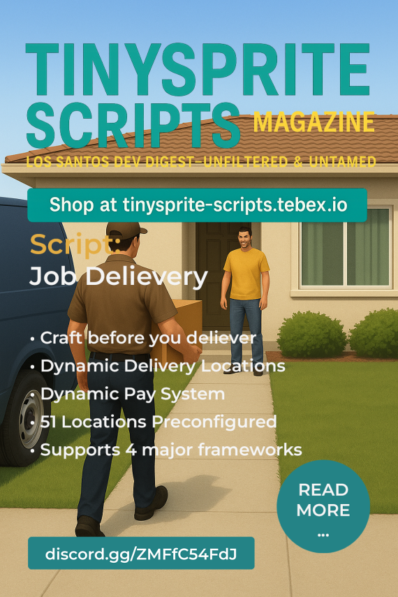 TinySprite Scripts · 🌐 Advanced Job Delivery System
