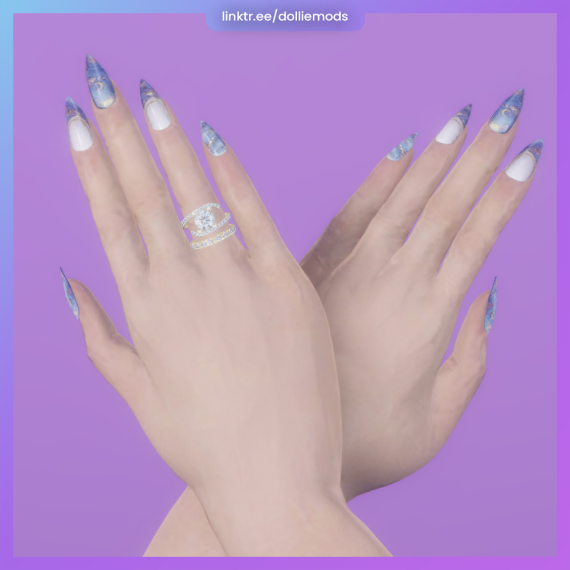 Dollie Mods | #029 - Moon and marble nails (Overkillsimmer)