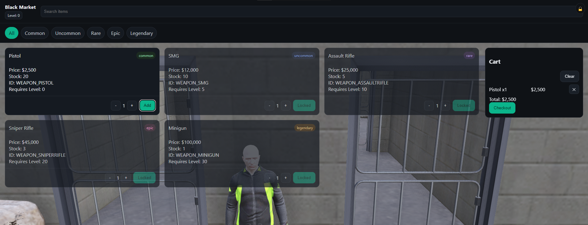 VENUS | FiveM Scripts · FREE Black Market (Standalone/QBCore/ESX)