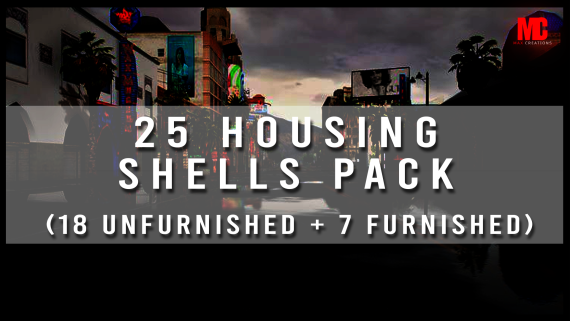 Max Creations | 25 Shells Pack ( 18 Unfurnished + 7 Furnished ) ( New )