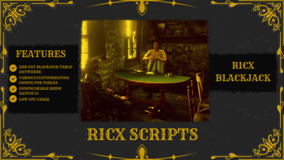 RicX RedM Scripts | Blackjack - RedM Scripts