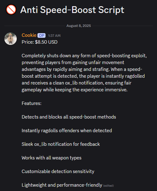 Cookie Development · 🚫 Anti Speed-Boost Script