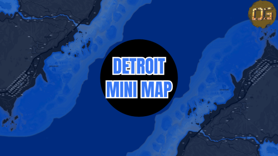 DOMO G CUSTOMS · Detroit Mini Map With Postals