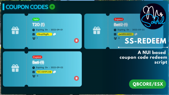 mrsahil scripts | Coupon code redeem