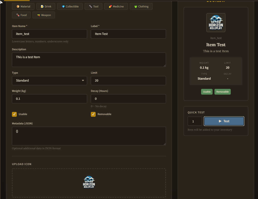CY DevWorks · # 🛠️ CY-Itemscreator - Ingame Item Management Panel [VORP]