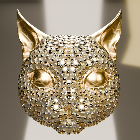 VoidsDesigns · iced out cat pendent