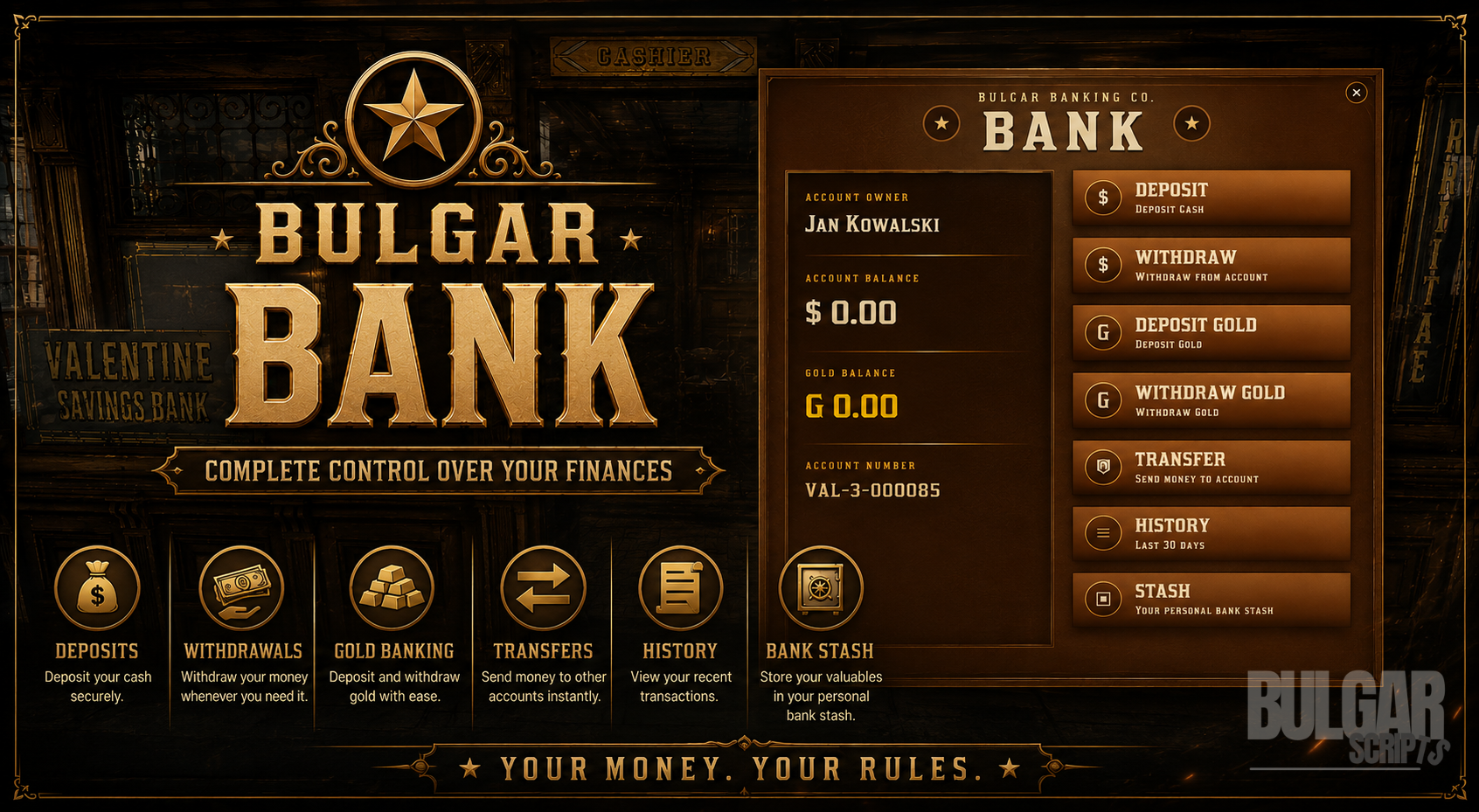 bulgar · BulgaR Advanced Banking [VORP] & [RSGCore]