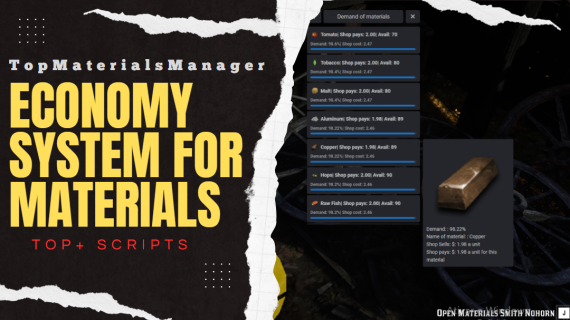 Top+ Scripts | Materials & Economy Manager System