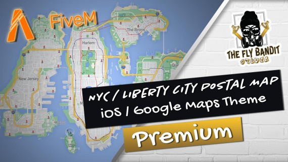 The Fly Bandit Studio | NYC Postal Map - iOS / Google Maps