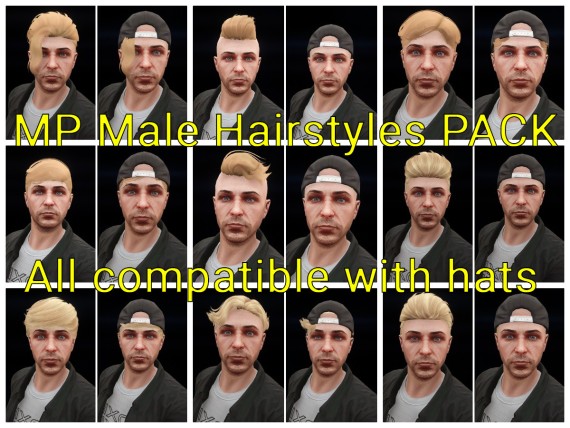 FiveM clothes · 9 hairstyles - Pack MP Male (09-17)
