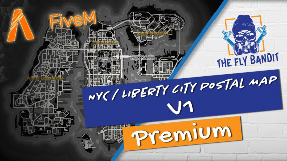 The Fly Bandit Studio | NYC Postal Map V1 - Premium