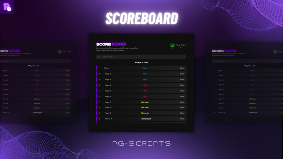 PG Scripts · [ESX/QBCORE] Scoreboard
