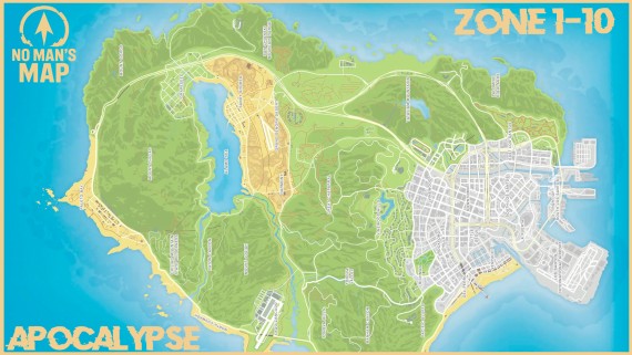 No Man’s Map · Pack 1 / Apocalypse | Zone 1 - 10