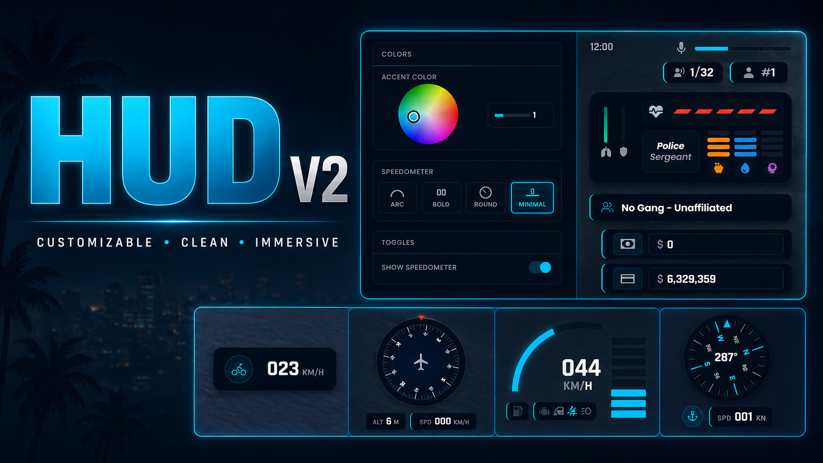 [ESX/QB/STANDALONE] Sleek HUD