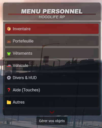 SOSOMODS · PERSONAL MENU OX LIB