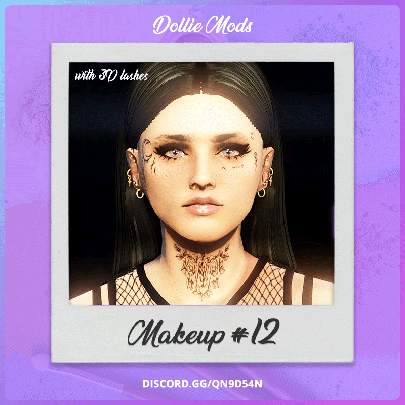 Dollie Mods | #012 Eyeliner with face tattoo (Munikuyo)