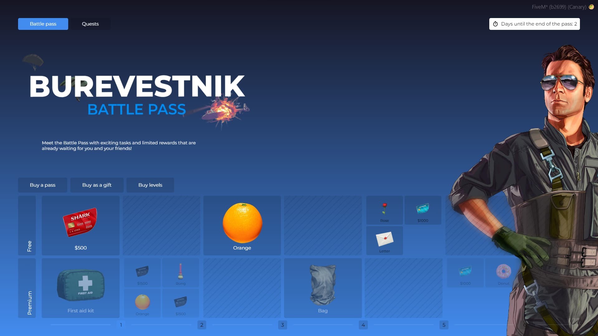 Burevestnik · Battle pass system