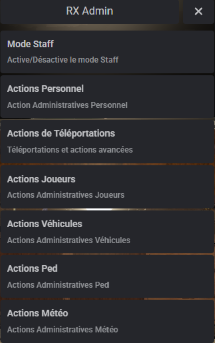 RX Développement · 🛡️ RX Admin Menu