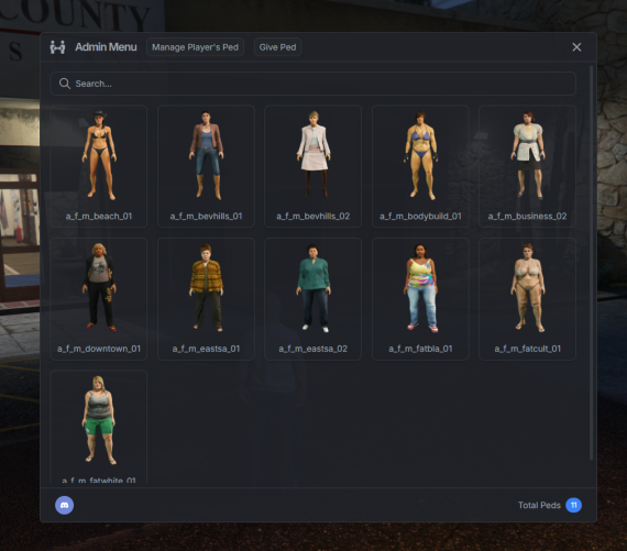 PlayerNo1 · Ped Menu