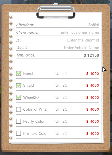 Script - A Clipboard for Mechanics ESX | VAG - Premium FiveM scripts ...