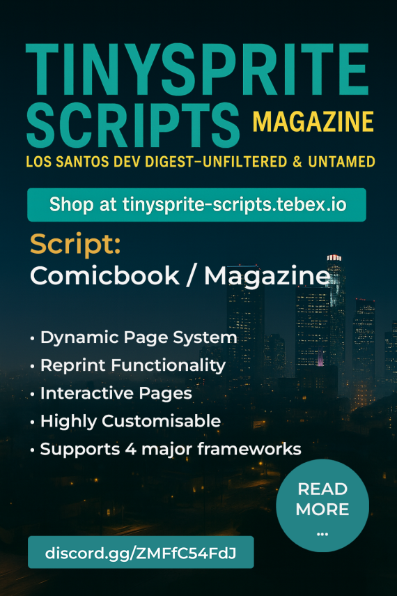 TinySprite Scripts · 📚 ComicBook / Magazine Script
