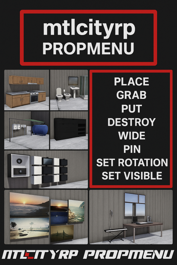 MTL City · Advanced prop menu