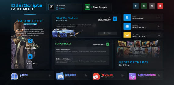 ElderScripts | Advanced Pause Menu [STANDALONE]