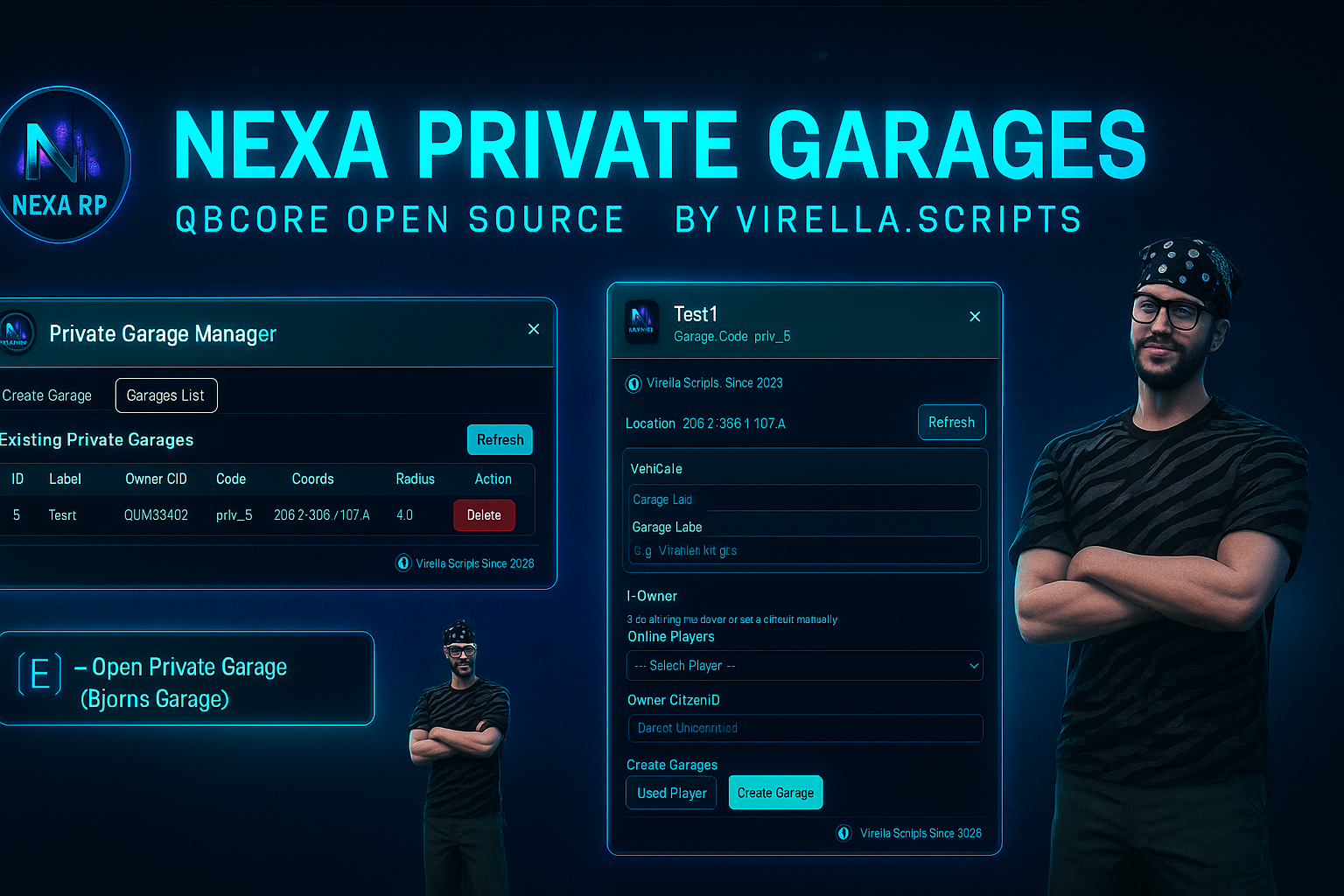Virella-Scripts-Tebex · Nexa Private Garages (QBCore OpenSource ...