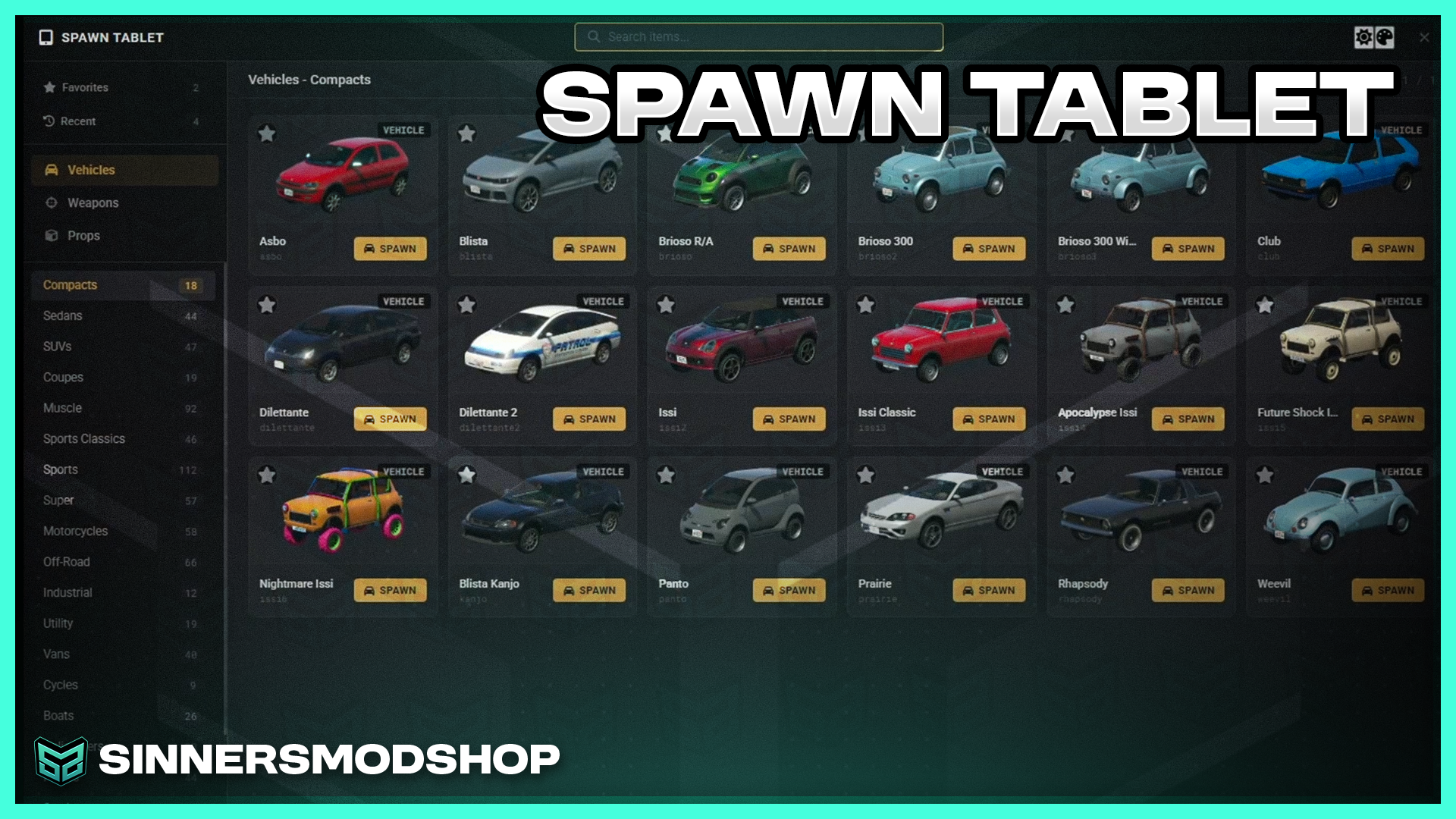 Sinners Mod Shop | SCRIPTS