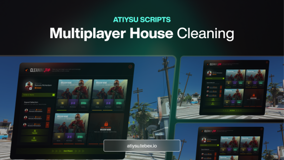 Multiplayer House Cleaning | Premium FiveM Scripts - Best ESX & QBCore Tebex Store