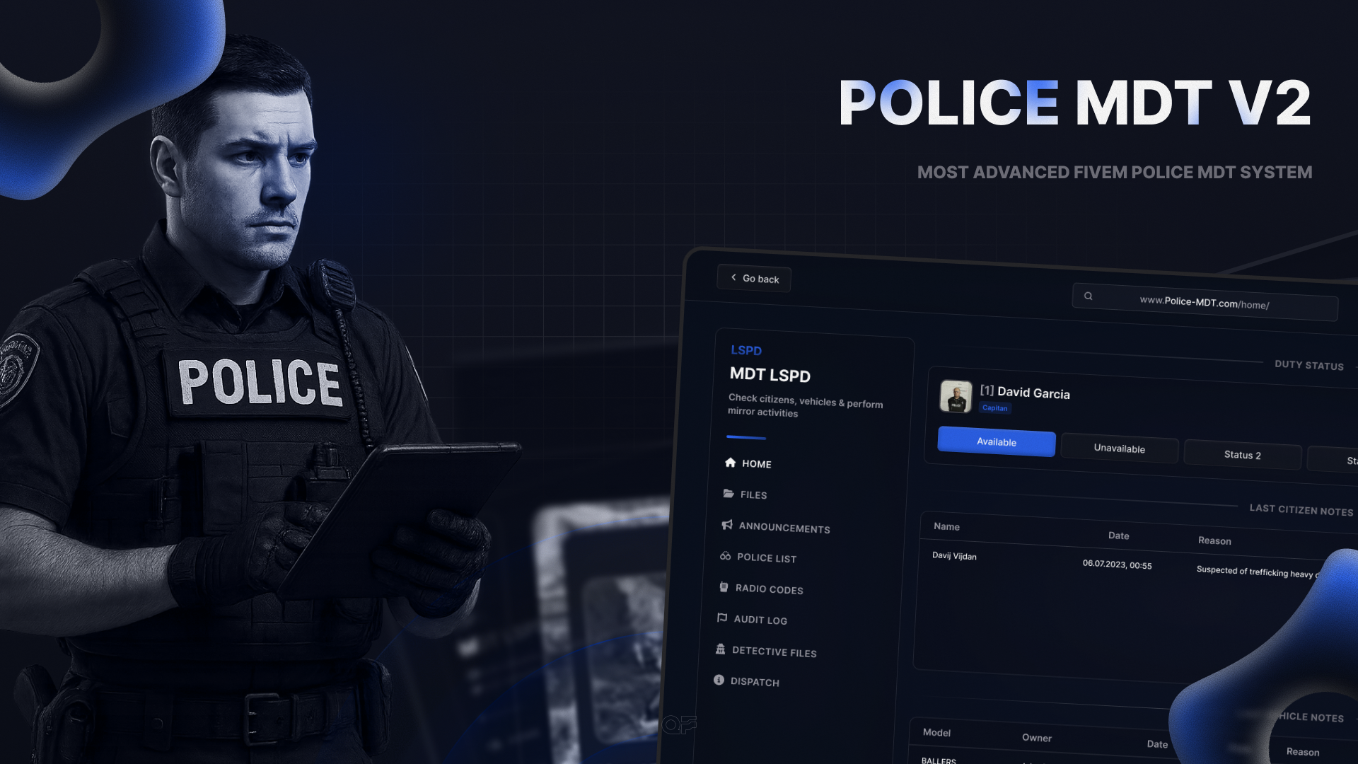 Police MDT V2 - QF Developers