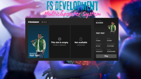 FS Development I FiveM Store · FS-Multicharacter (Escrowed Version) QB
