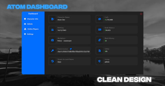 At0m Fivem Scripts | At0m Dashboard